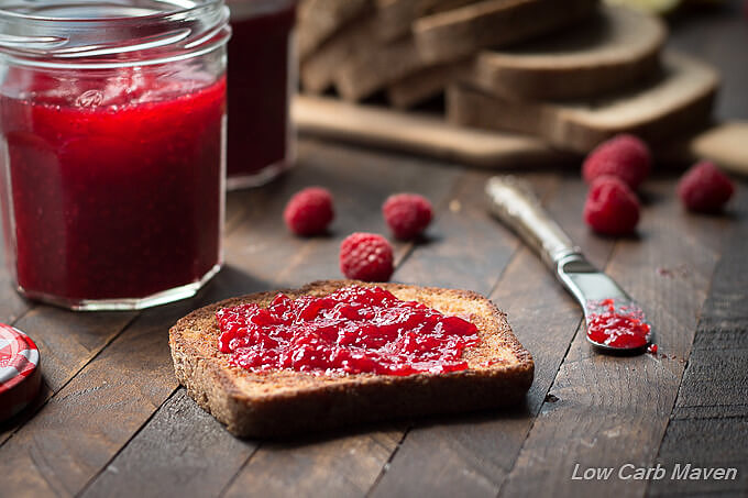 Low Carb Sugar Free Raspberry Jelly (jam) - Low Carb Maven