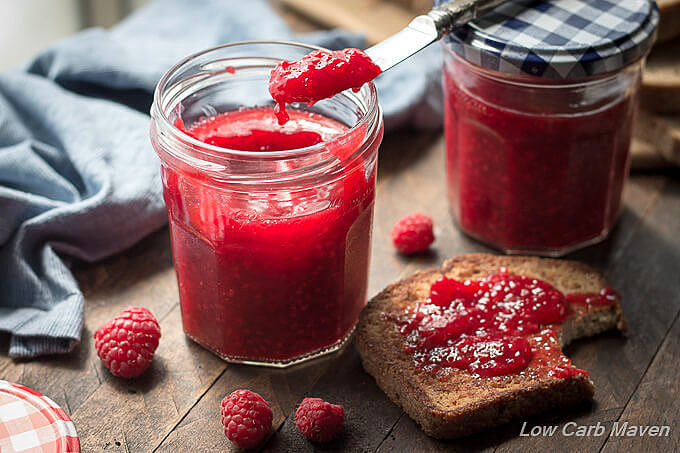 Low Carb Sugar Free Raspberry Jelly (jam) - Low Carb Maven