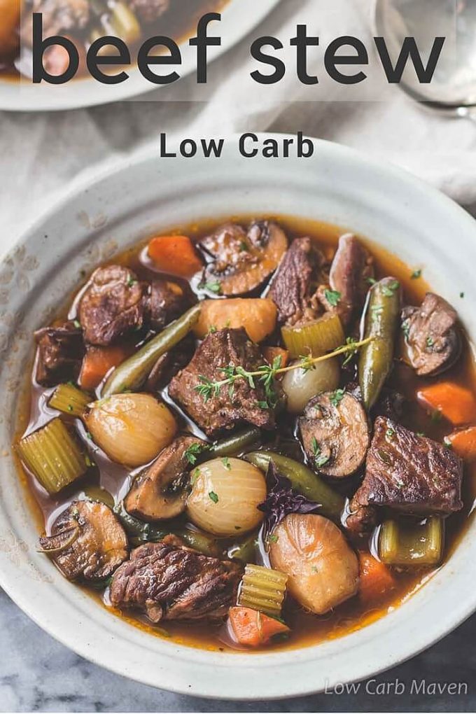 Amazing Low Carb Beef Stew Gluten free Keto Whole30 Low Carb Maven
